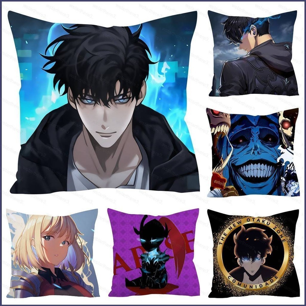 Vỏ Bọc Gối Đệm Sofa Bằng Vải Bông In Hình Anime Solo Leveling Trang Trí ...
