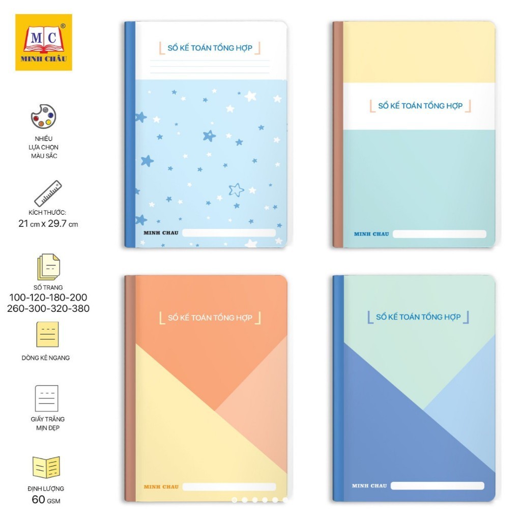 [MC] Sổ kế toán Minh Châu A4 bìa bóng MS:502-506 | Shopee Việt Nam