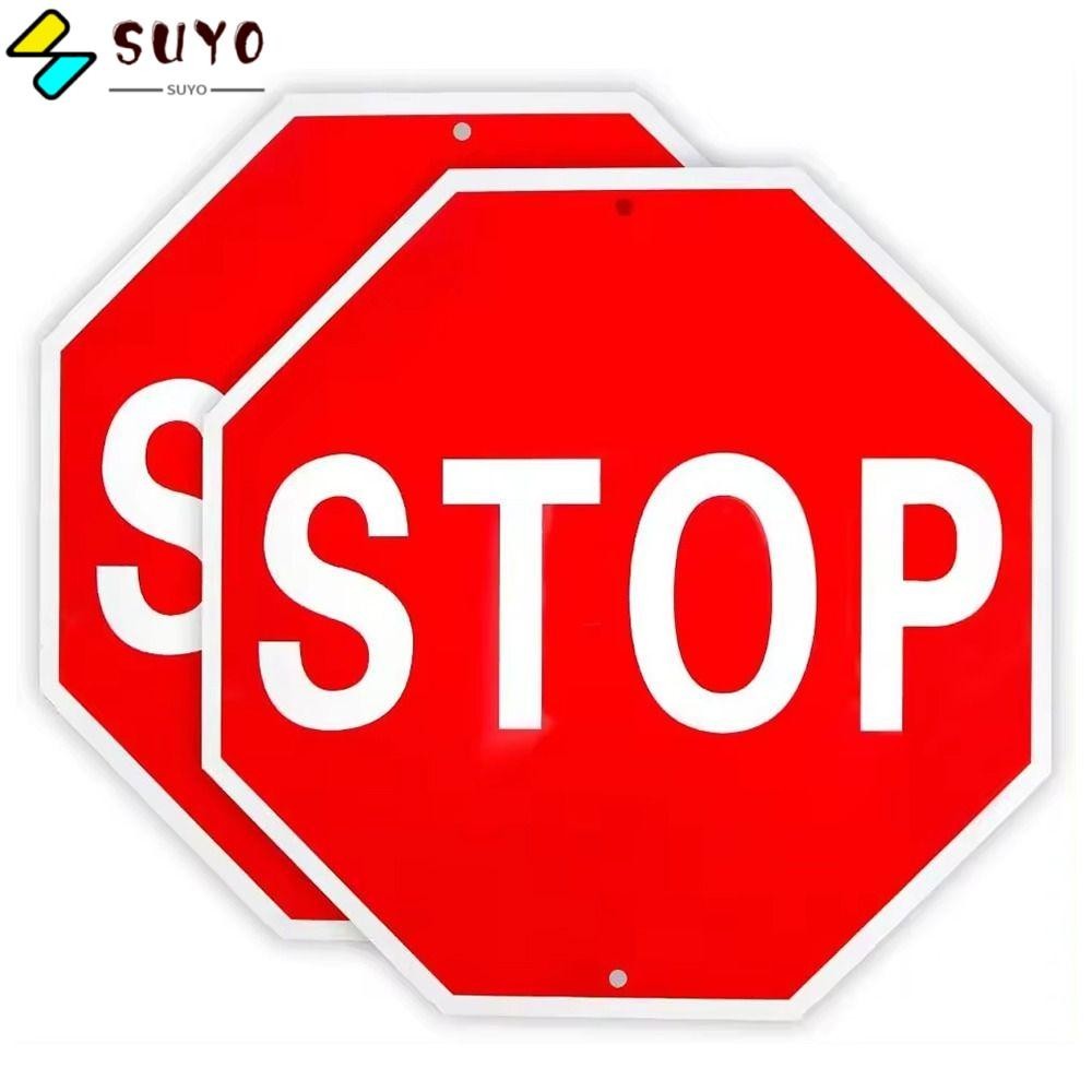Suyo Stop Sign, Octagon 12 "x 12" / 30 x 30cm Cảnh báo nhôm phản quang ...
