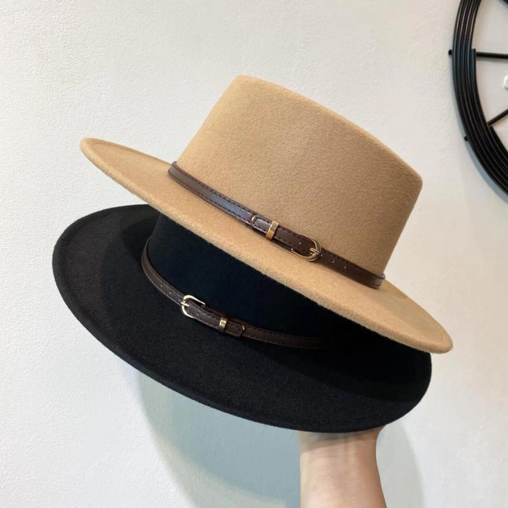 Retro Vành Fedora Mũ Dành Cho Nữ Người Đàn Ông Jazz Cap Boater Flat Top ...