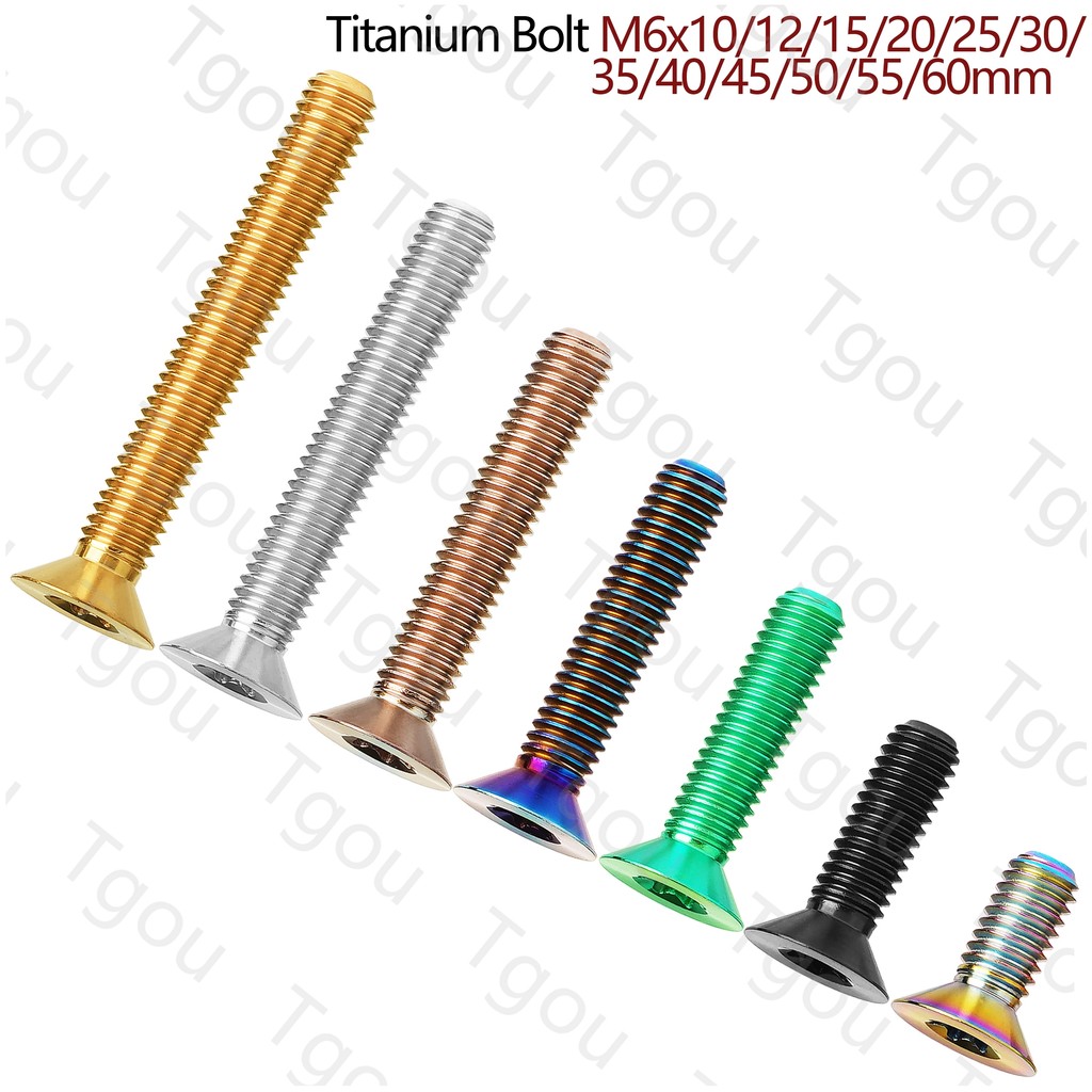 Tgou Titan Ti Bolt M6x10 15 20 25 30 35 40 45 50 55 60mm T30 Torx Flat ...
