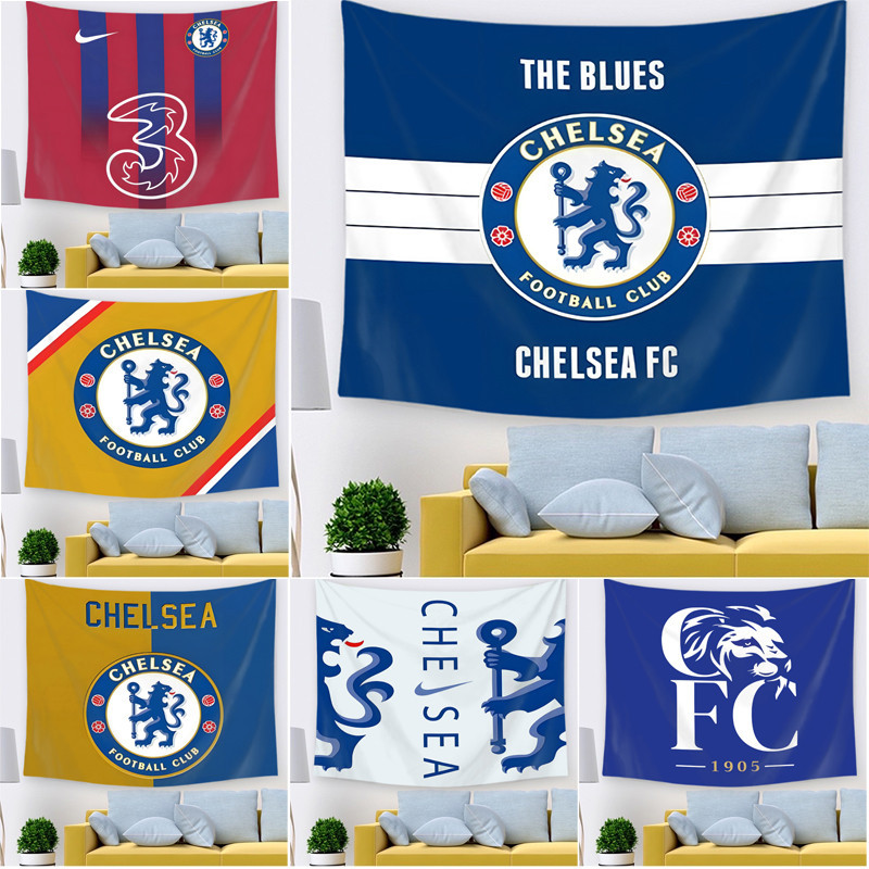 Tấm thảm Logo Chelsea FC có kẹp Tấm thảm Polyester treo tường Tấm thảm ...