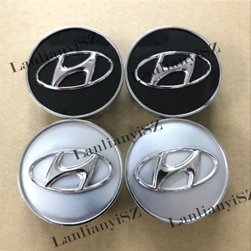 [Sẵn sàng] 4 * PCS 60mm Huy hiệu Hyundai Wheel Center Hub Caps Logo ...