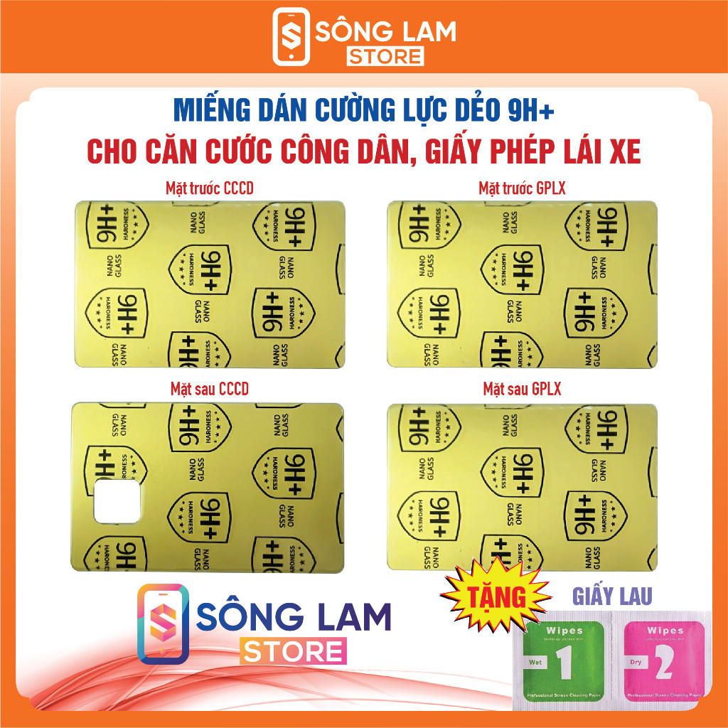 Miếng dán căn cước công dân CCCD Bằng Lái Xe GPLX dẻo phủ nano bảo vệ ...