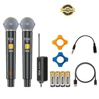 Micro ISK SM58 bản 2 mic kết nối với ampli gia đình sound card mixer hát rất hay | Shopee Việt Nam
