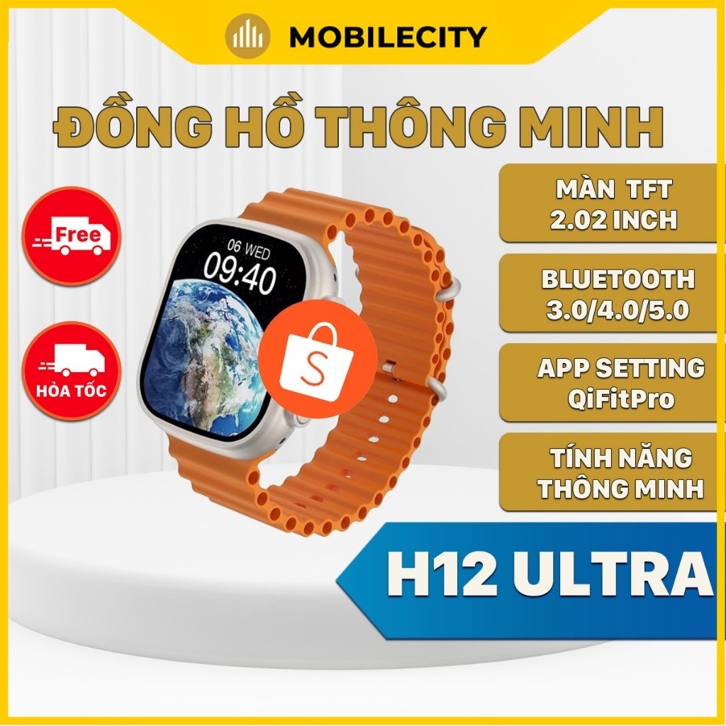 Đồng Hồ Thông Minh H12 Ultra (BH Lỗi 1 Đổi 1) - Kết Nối Bluetooth ...