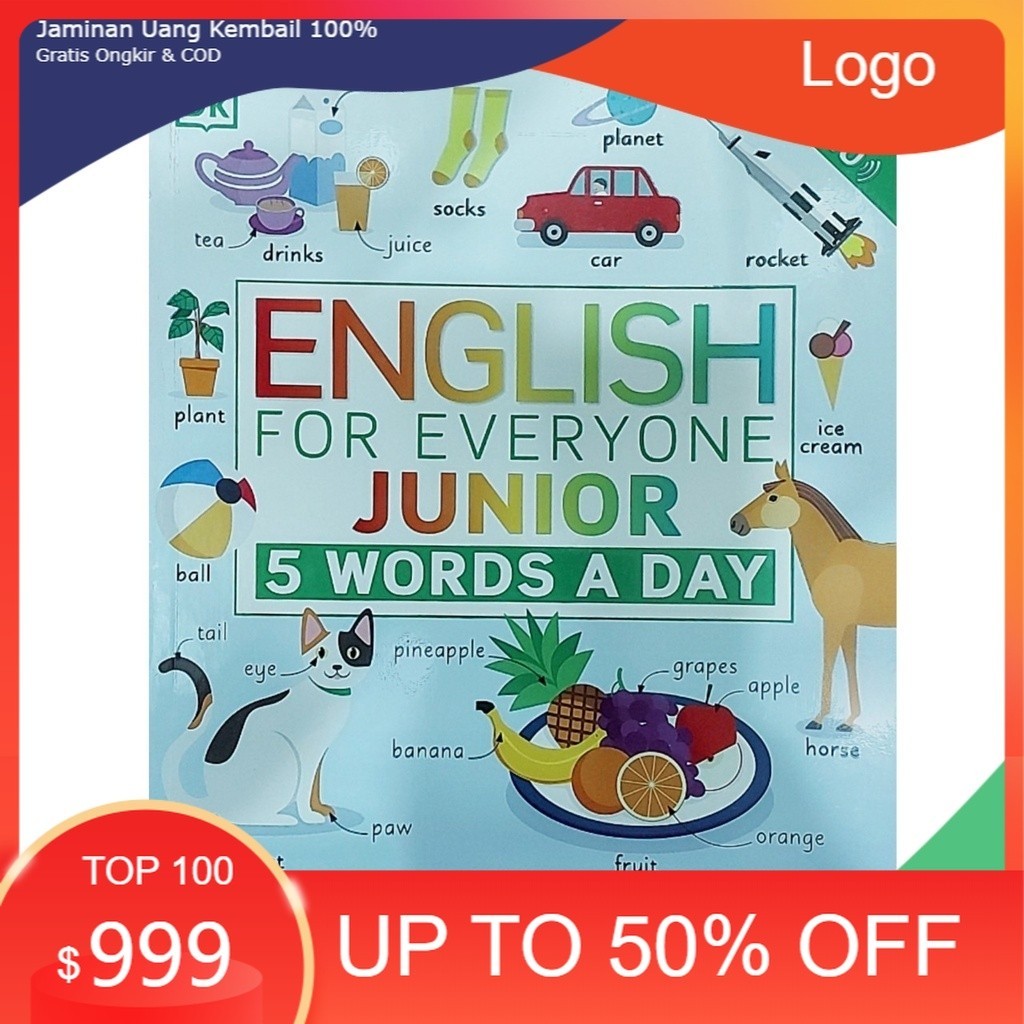 Sách- English for everyone junior beginner 5 words a day | Shopee Việt Nam