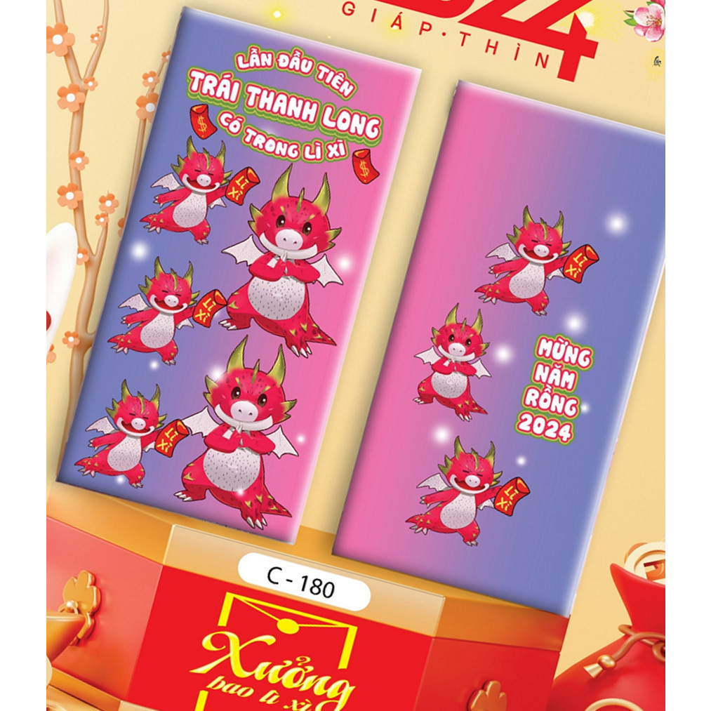 (MỚI) Set 10 Bao Lì Xì Trái Thanh Long - Hàng Loại Nhất | Shopee Việt Nam