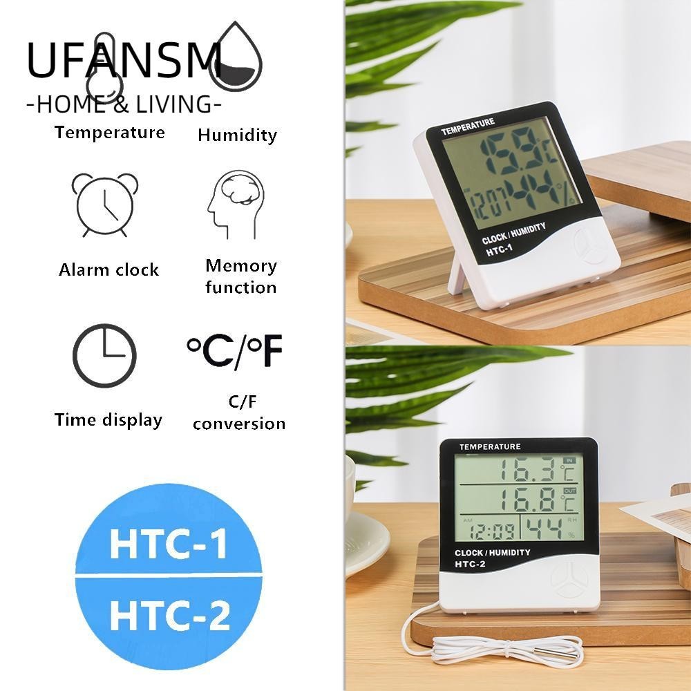 Đồng hồ đo nhiệt độ độ ẩm UFANSM HTC-1 HTC-2 màn hình LCD kỹ thuật số | Shopee Việt Nam