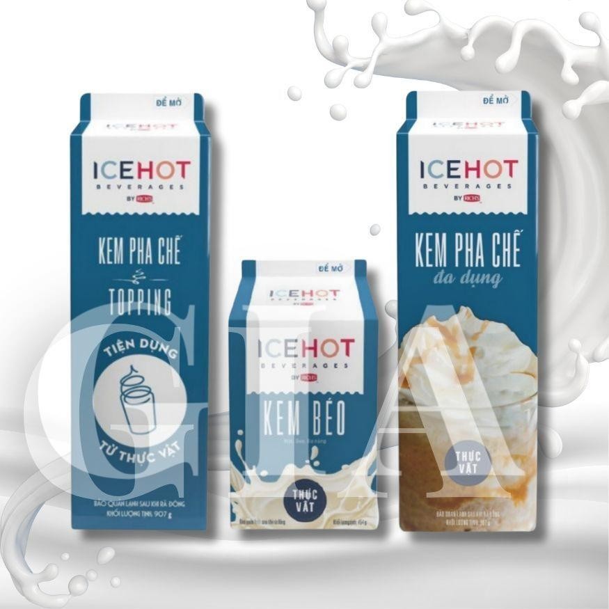 Kem béo thực vật ICEHOT Rich's hộp 454g - Kem Base, On-top, Kem béo vị ...