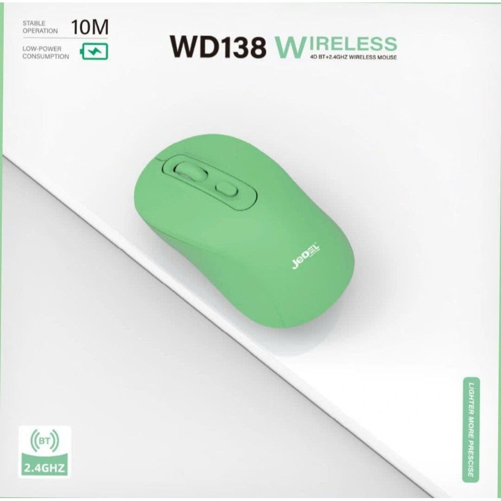 Chuột Máy Tính Không Dây Wireless + Bluetooth 4D JEDEL WD138, 1600DPI ...