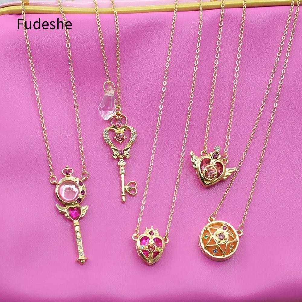 Fudeshe Vòng cổ Mặt Thủy Thủ Mặt Trăng Pha Lê Kim Loại Thời Trang Cho ...