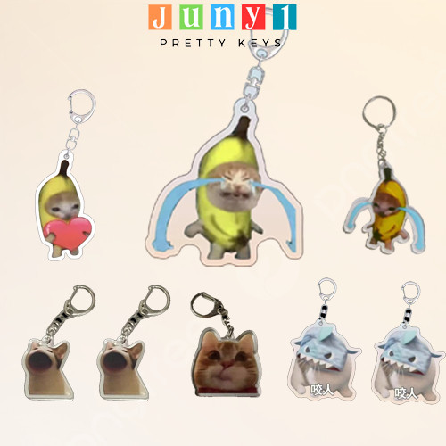 Móc Khóa Xe Máy Cheems Mèo Chuối Meme Vui Nhộn Cute - Phụ Kiện Túi Xách ...