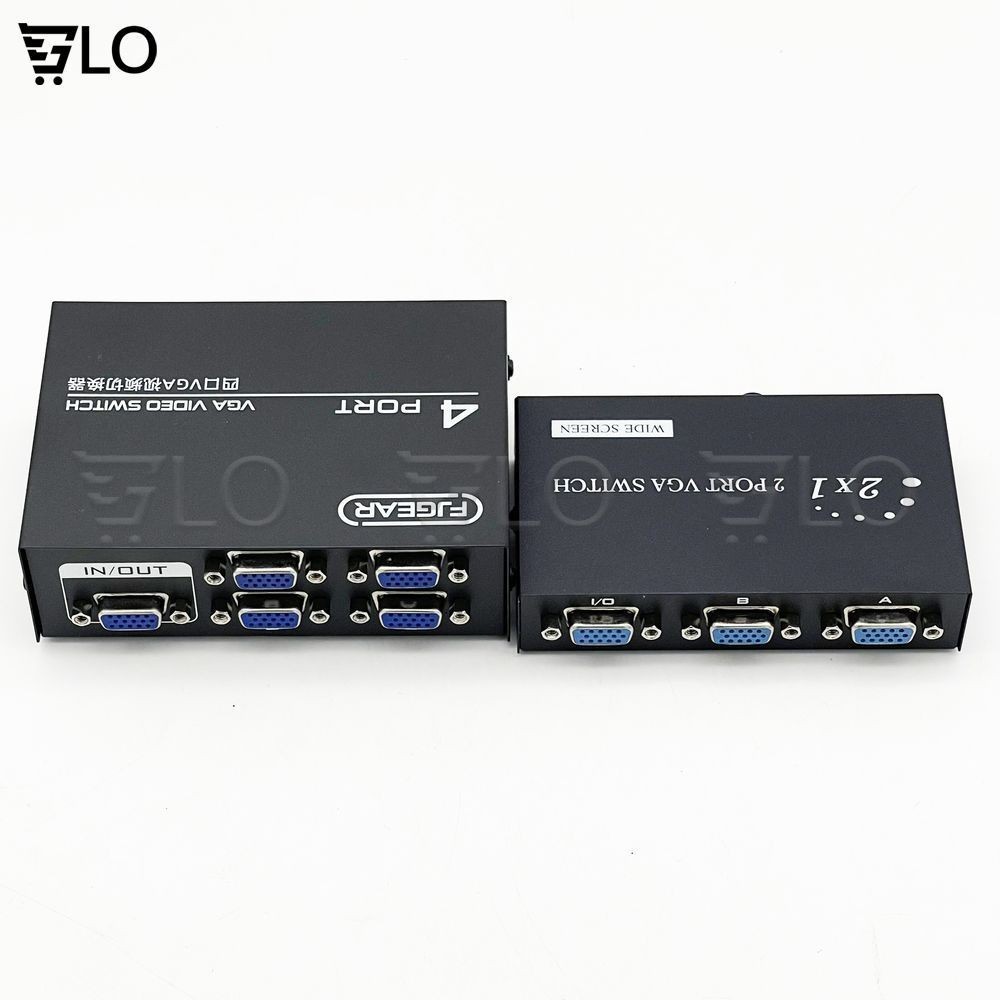 Bộ Hub Chia VGA 2 CPU Hoặc 4 CPU Ra 1 Màn Hình VGA-15-2C VGA-15-4 (2/4 Port VGA Video Switch ...