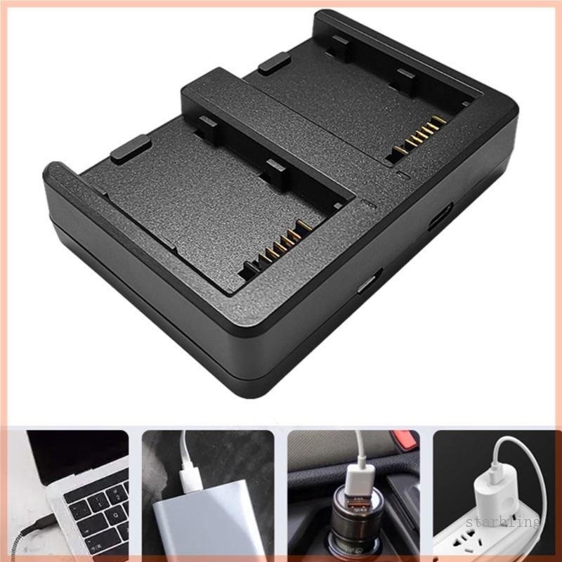 Bộ sạc pin ngôi sao Ghế sạc pin Lithium- Hai khe cắm sạc Micro USB và ...