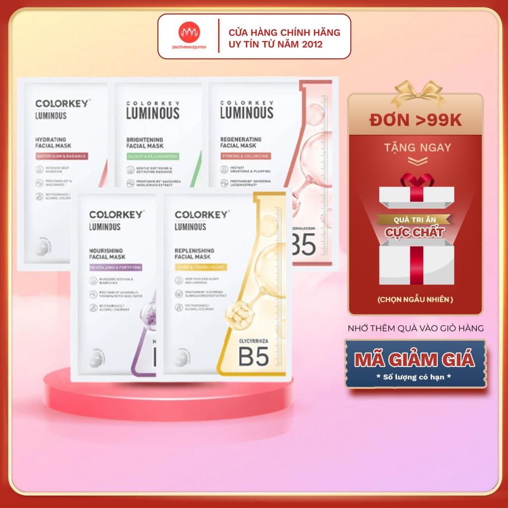 Mặt nạ Colorkey B5 Luminous Facial Mask giúp cấp ẩm phục hồi da - mặt ...