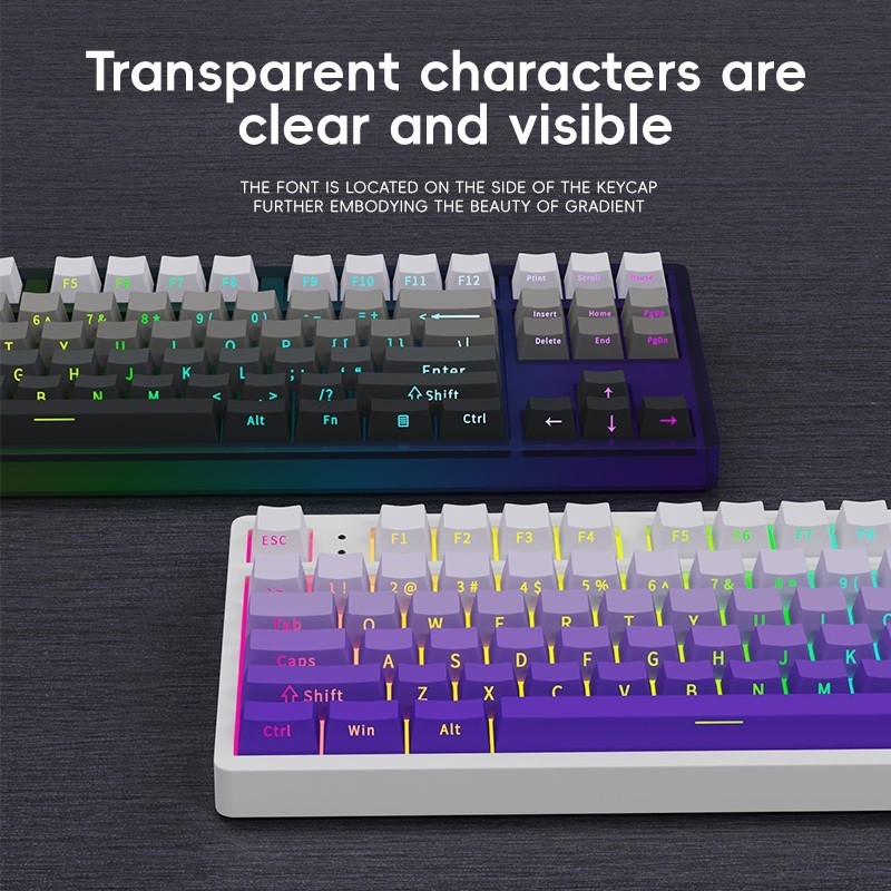 Side Print Keycap Translucent OEM Profile Keycap Bộ Keycap In Bên Trong ...