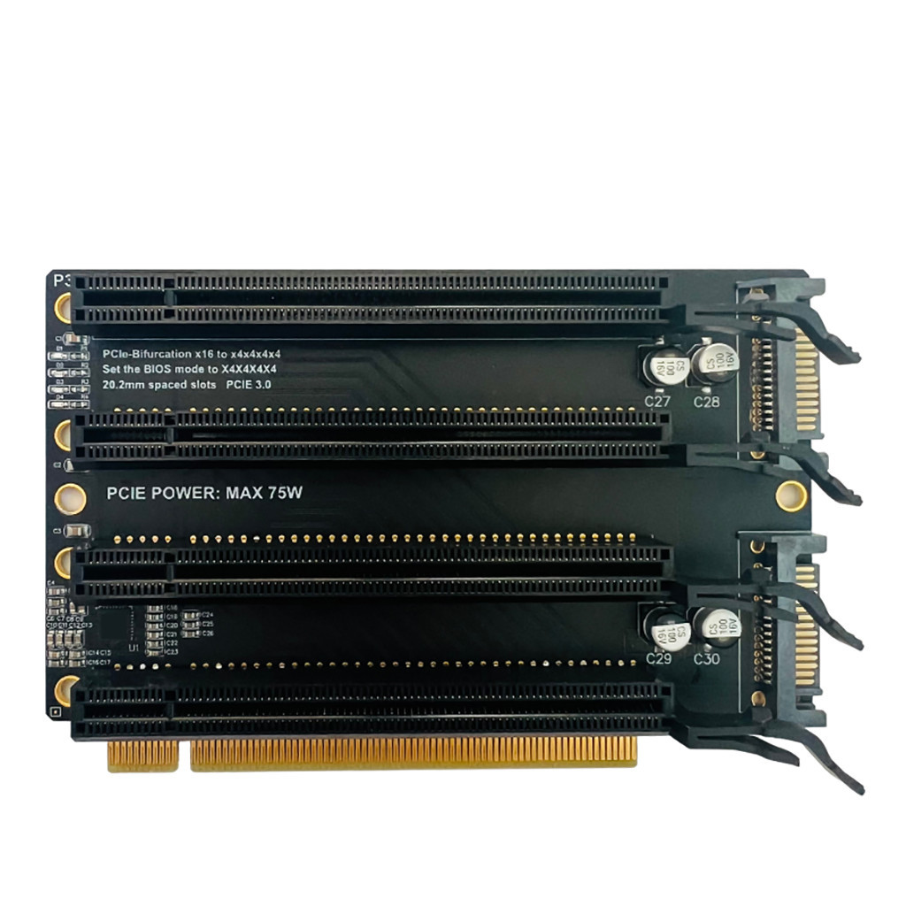 Thẻ mở rộng JMT PCIe-Bifurcation x16 sang x4x4x4x4 PCI-E PCI-Express 3. ...