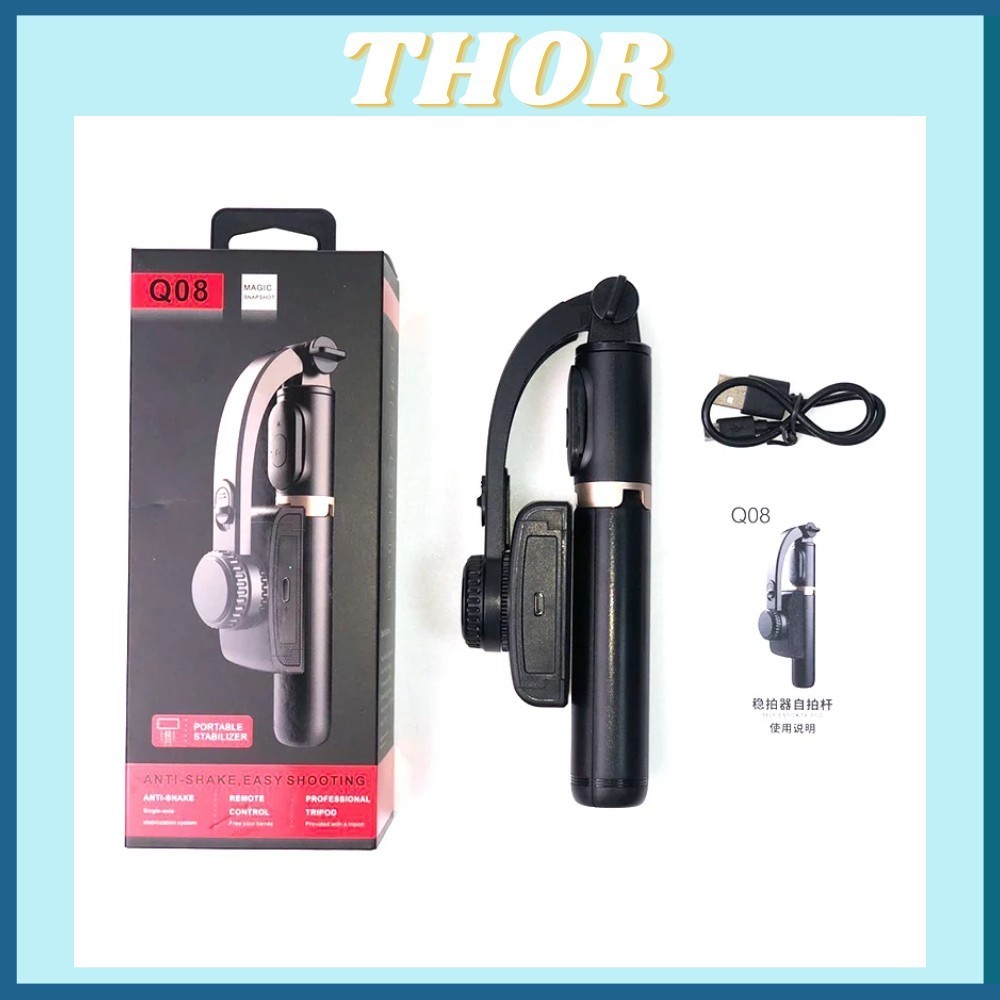 Tay Cầm Chống Rung Điện Tử Gimbal Q08 Có Bluetooth - Gimbal Điện Thoại Chống Rung - Có Chân Đỡ ...