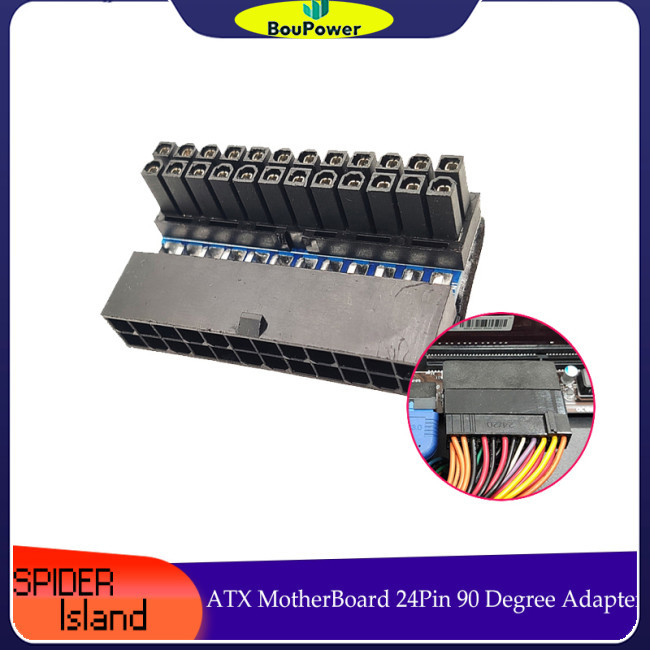 Boupower ATX Máy Tính Bo Mạch Chủ Nguồn Điện 24P Adapter 24pin Nguồn Điện 90 Độ Kết Nối Adapter ...