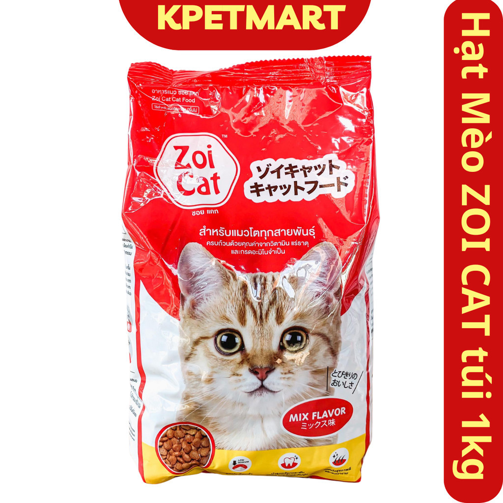 Thức Ăn Hạt Cho Mèo ZOI CAT gói 1kg - Thức Ăn Cho Mèo Mọi Độ Tuổi ...