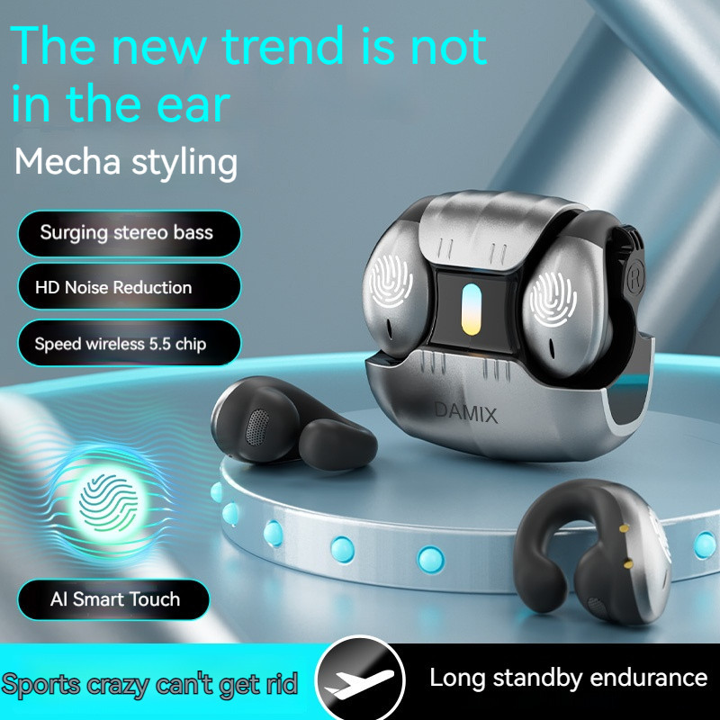 Tzuzl AS-01TWS Bluetooth 5.5 Tai nghe không dây đích thực có Mic dẫn truyền xương Tai nghe giảm ...