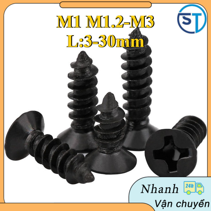 M1 / M1.2 / M1.4 / M1.7 / M2 / M2.3 / M2.6 / M3 Vít gỗ,Đinh ốc vít,Vít răng thưa bắn gỗ, vít bắt ...