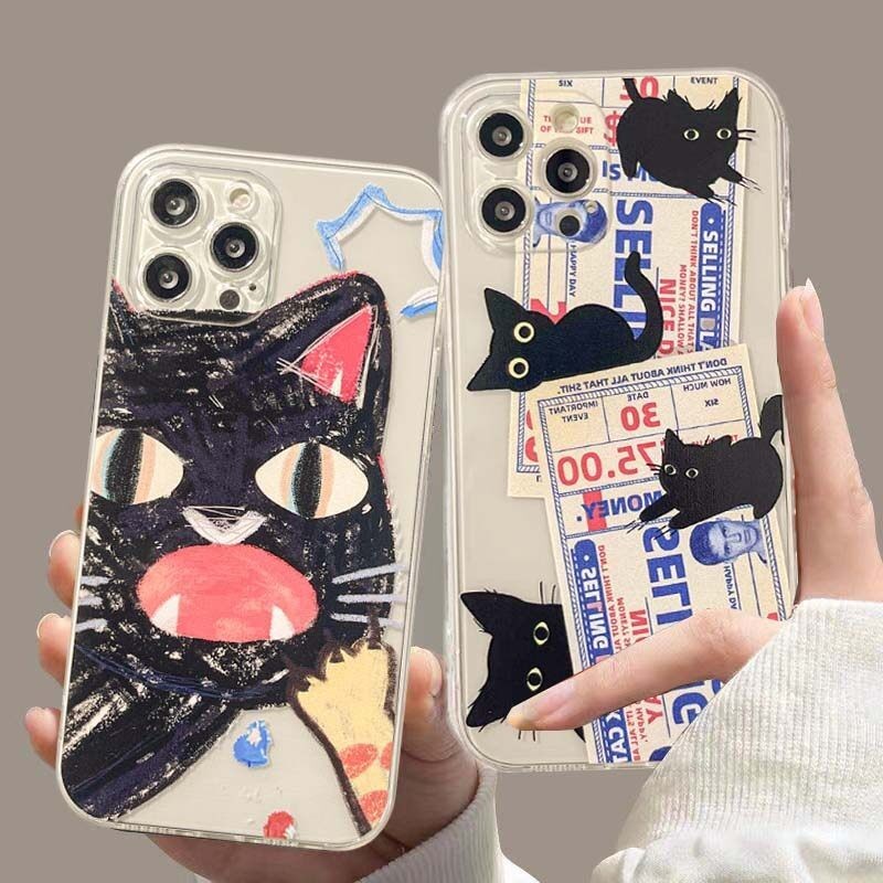 Ốp Lưng Doodle Angry Cat Cho Samsung S23 Ultra S22 S24 S21 Plus S20 S23 ...