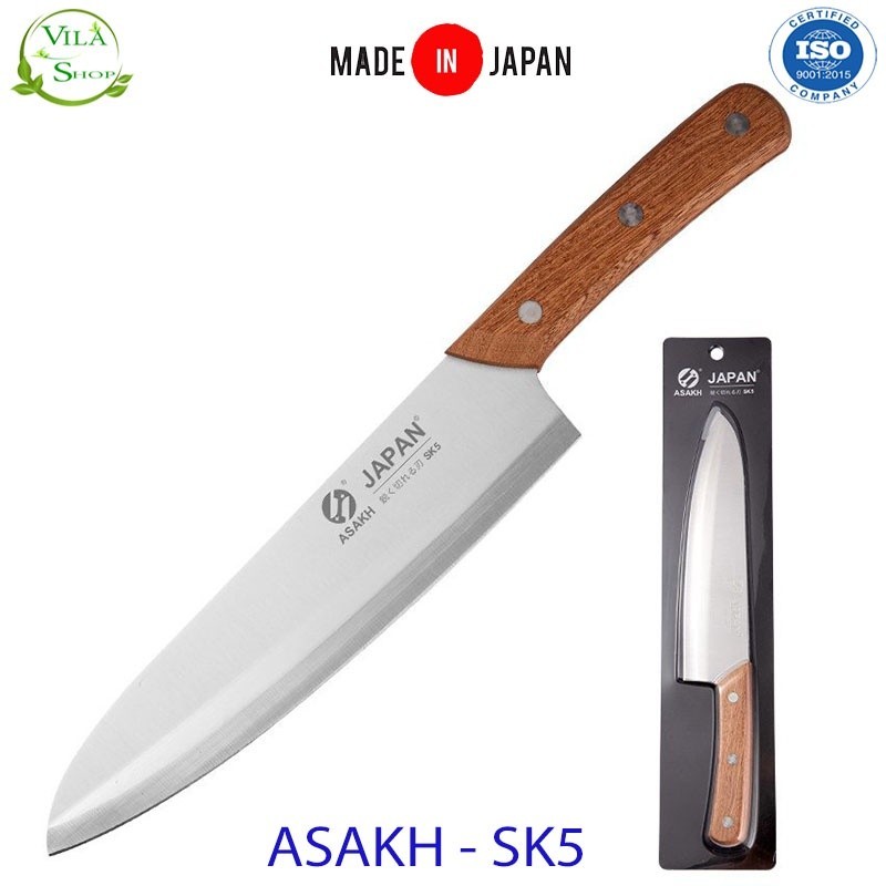 Dao Gọt Thái Cán Gỗ, Dao Nhật ASAKH SK5 Chuyên Thái Thịt Gọt Cắt Hoa Quả Chất Liệu Inox Siêu Sắc ...
