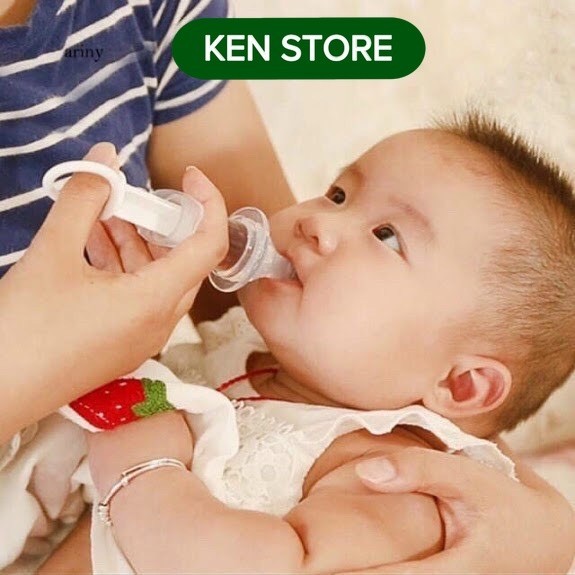 Dụng cụ uống thuốc dạng XI LANH đầu silicon mềm an toàn cho bé - 1 cái ...