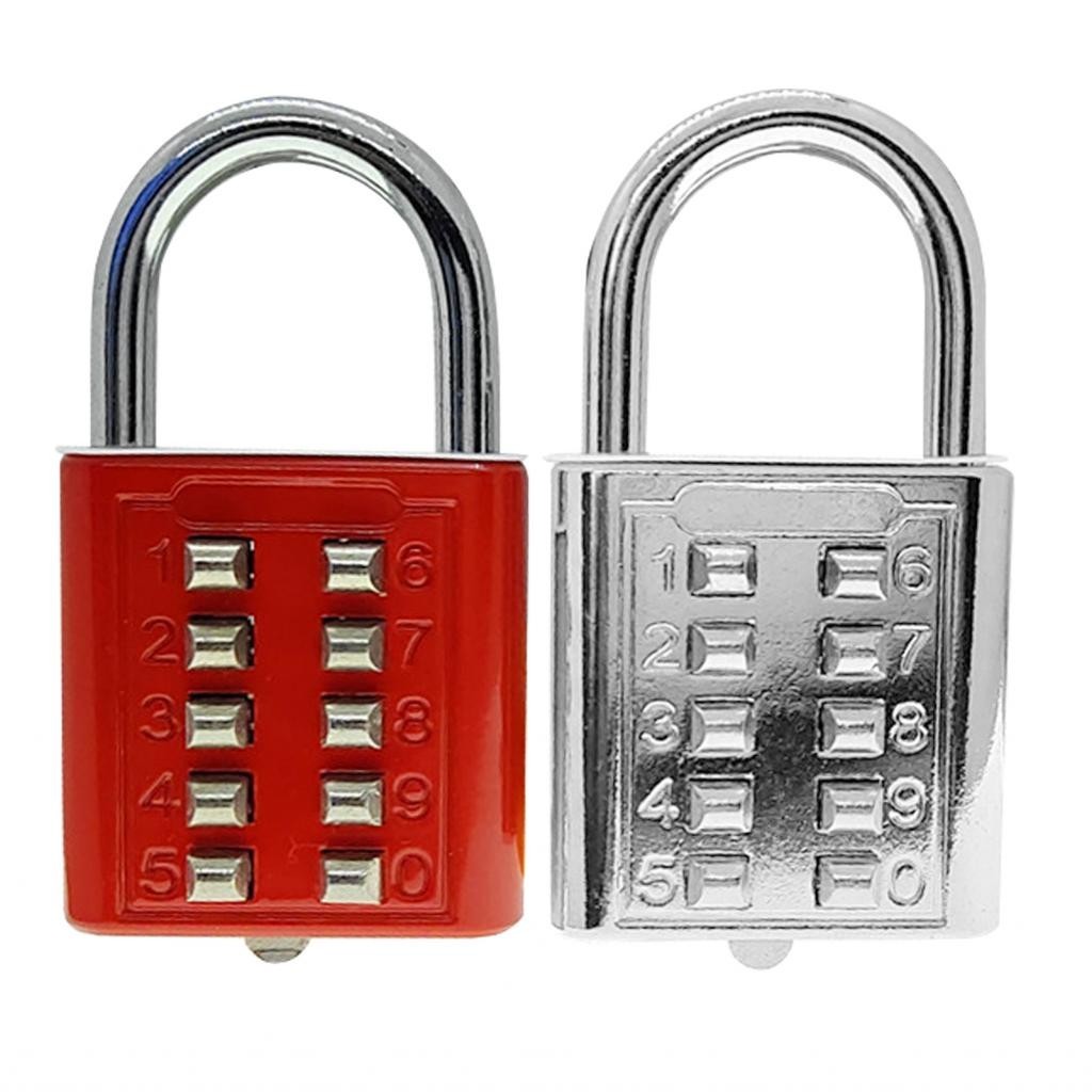 Concon Button Combination Padlock Zinc Alloy Digits Password Lock for ...