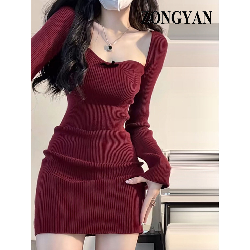 ZONGYAN Chic váy nữ Đầm Body Cho thời váy hàn quốc Popular Thể thao Fashion WLQ242048J 6Z240206 ...