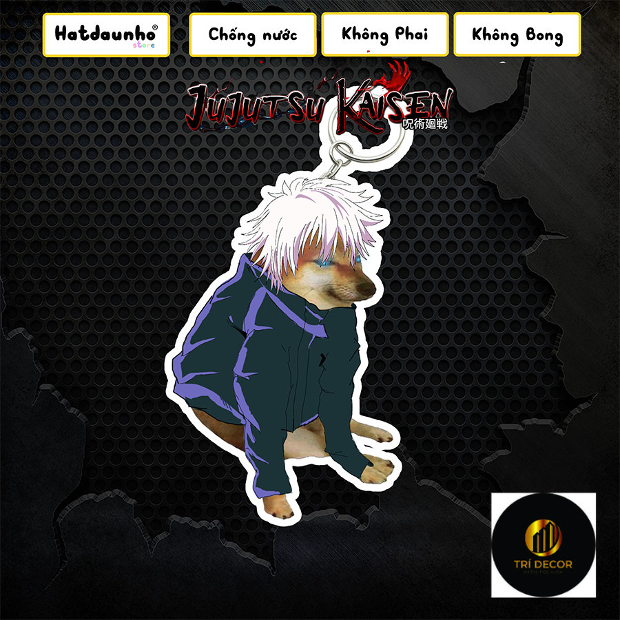 Móc khóa cheems meme hình nhân vật cheems Gojo, móc khóa dễ thương, móc ...