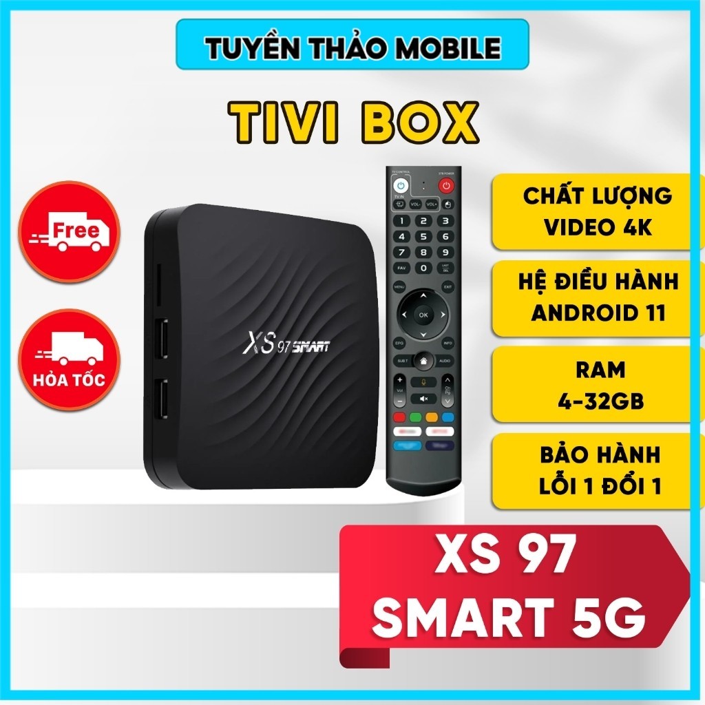Tivi Box XS 97 Smart 5G (BH Lỗi 1 Đổi 1) - Phân Giải 4K HDR 10 | Shopee ...