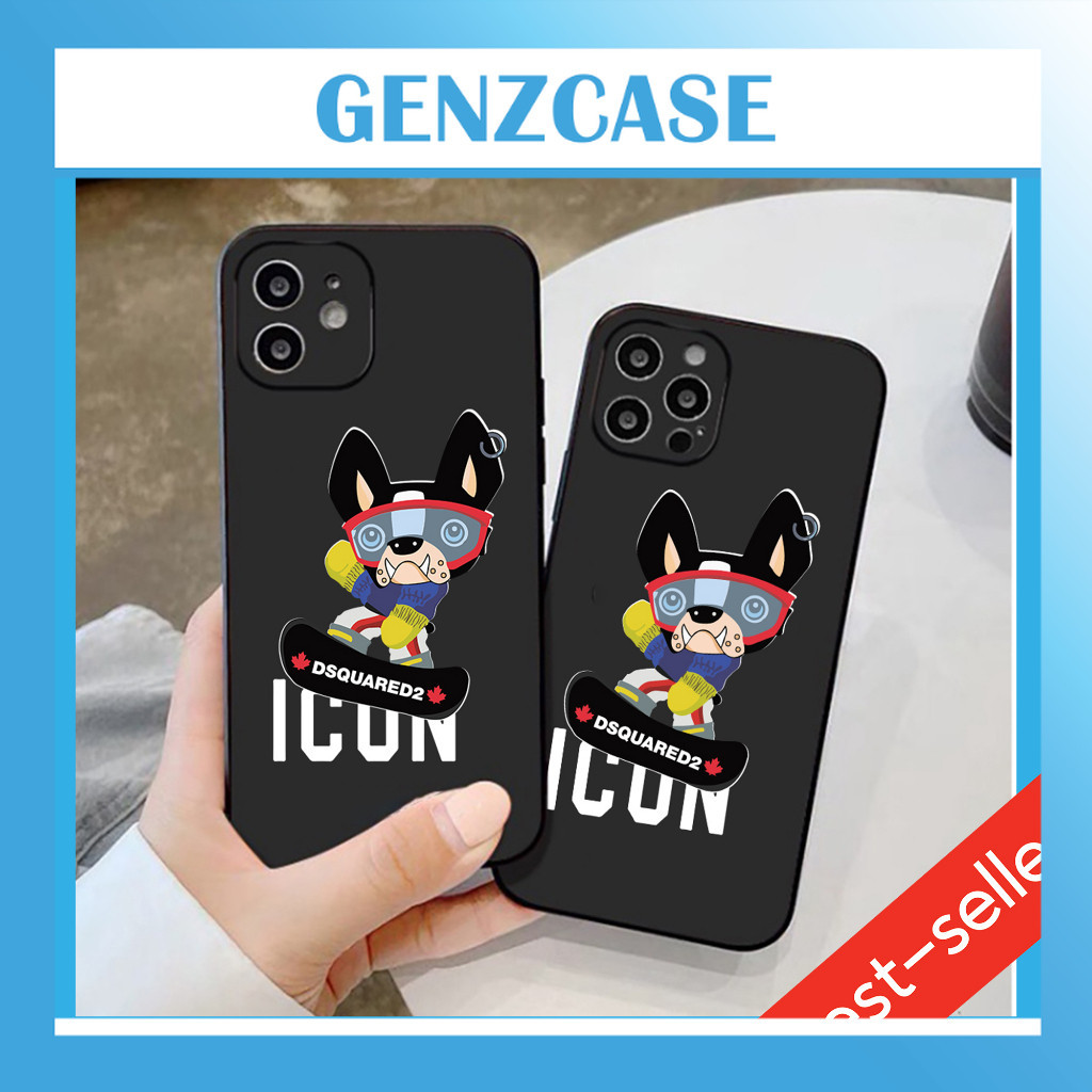 Ốp lưng điện thoại iphone Cún icon cute Dsquared 2 cạnh vuông D34 nhựa ...