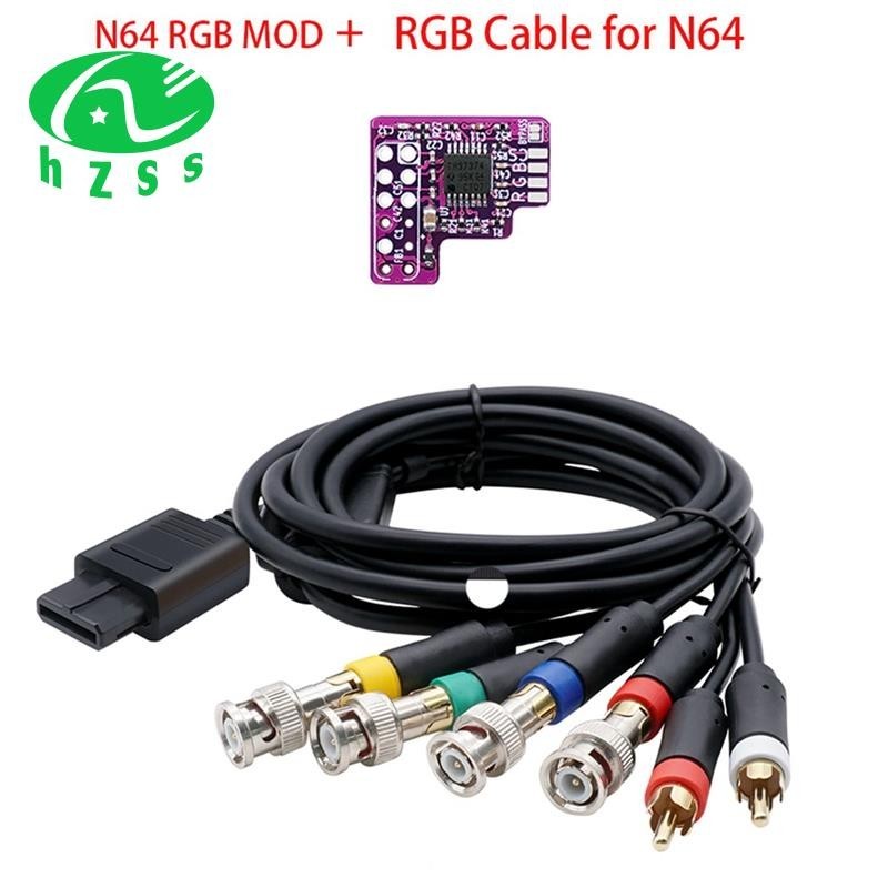 Cáp N64 RGB + RGB cho bảng điều khiển N64 NTSC Chip mô-đun RGB cho ...