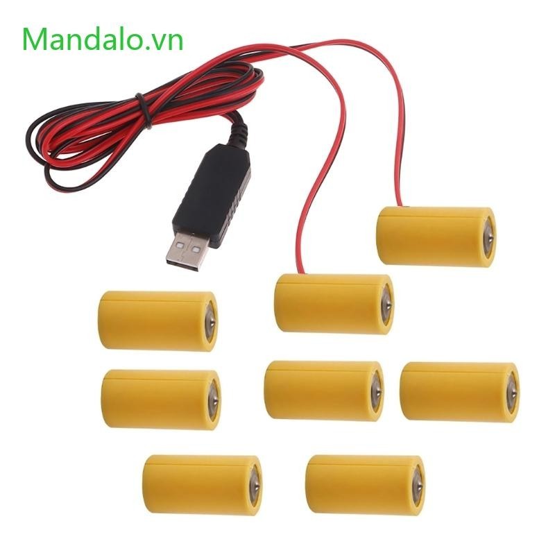 Met 2in1 USB Nguồn Điện 6V C Pin Adapter Cáp Thay Thế 4x 1 5V C LR14 ...