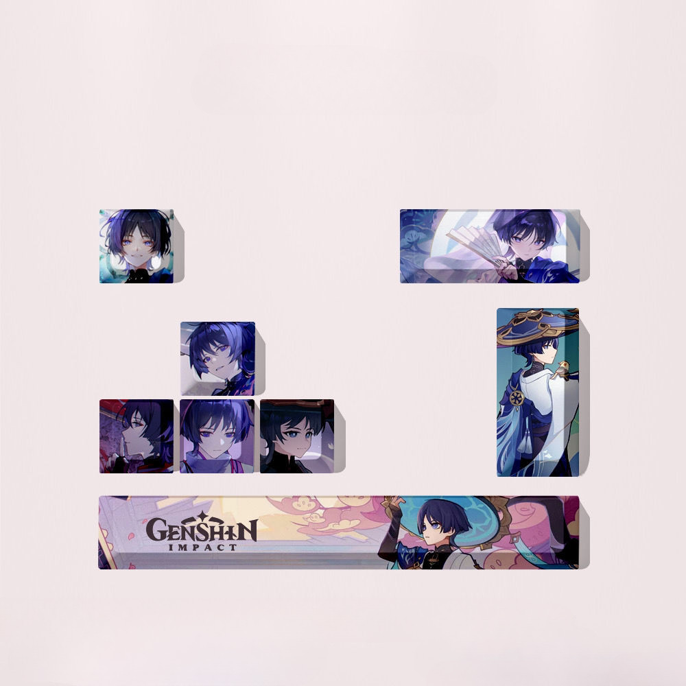 7 / 8 Chiếc Genshin Impact Furina Wanderer Keycaps Cherry Profile PBT ...