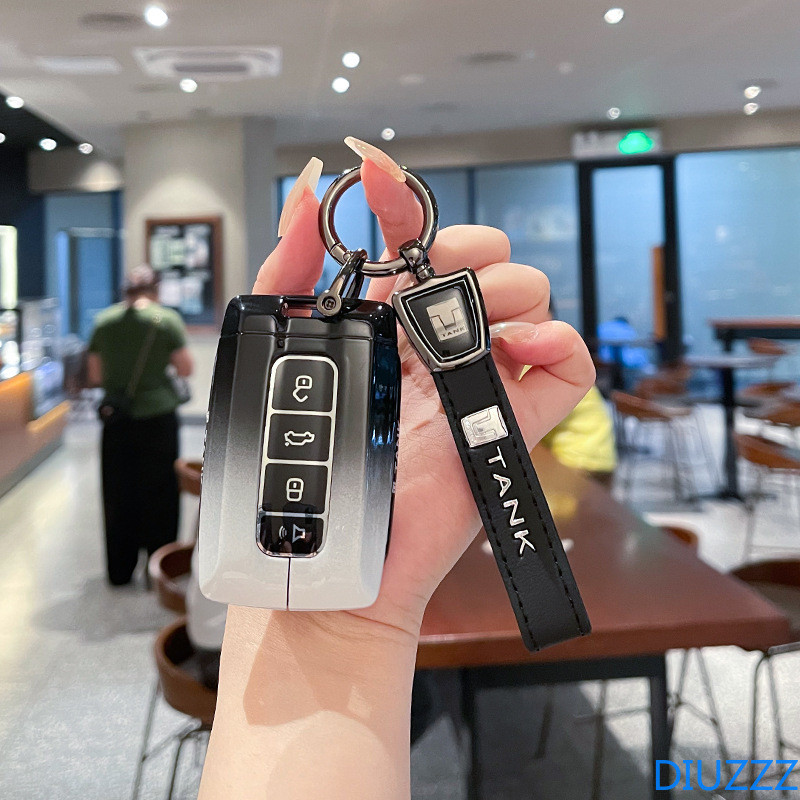 Hợp kim kẽm + TPU Chìa khóa ô tô Full Cover cho Great Wall GWM WEY TANK 300 500 Tank300 Tank500 ...