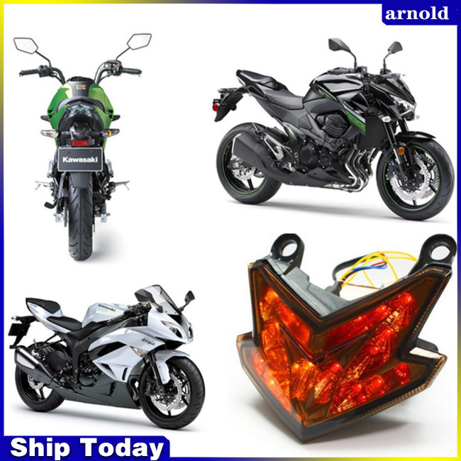 Wa Đèn phanh sau xe máy cho Kawasaki Z800 / ZX-6R Z125 2013-2015 Đèn hậu LED sửa đổi | Shopee ...