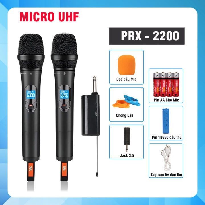 Micro Không Dây Đa Năng JBL PRX 2200 Mic Hát Karaoke Không Dây Chống Hú ...