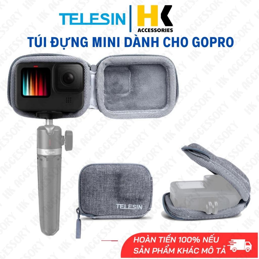 Túi Telesin mini cao cấp Gopro 12 11 10 9 Black chống sốc bảo vệ toàn ...