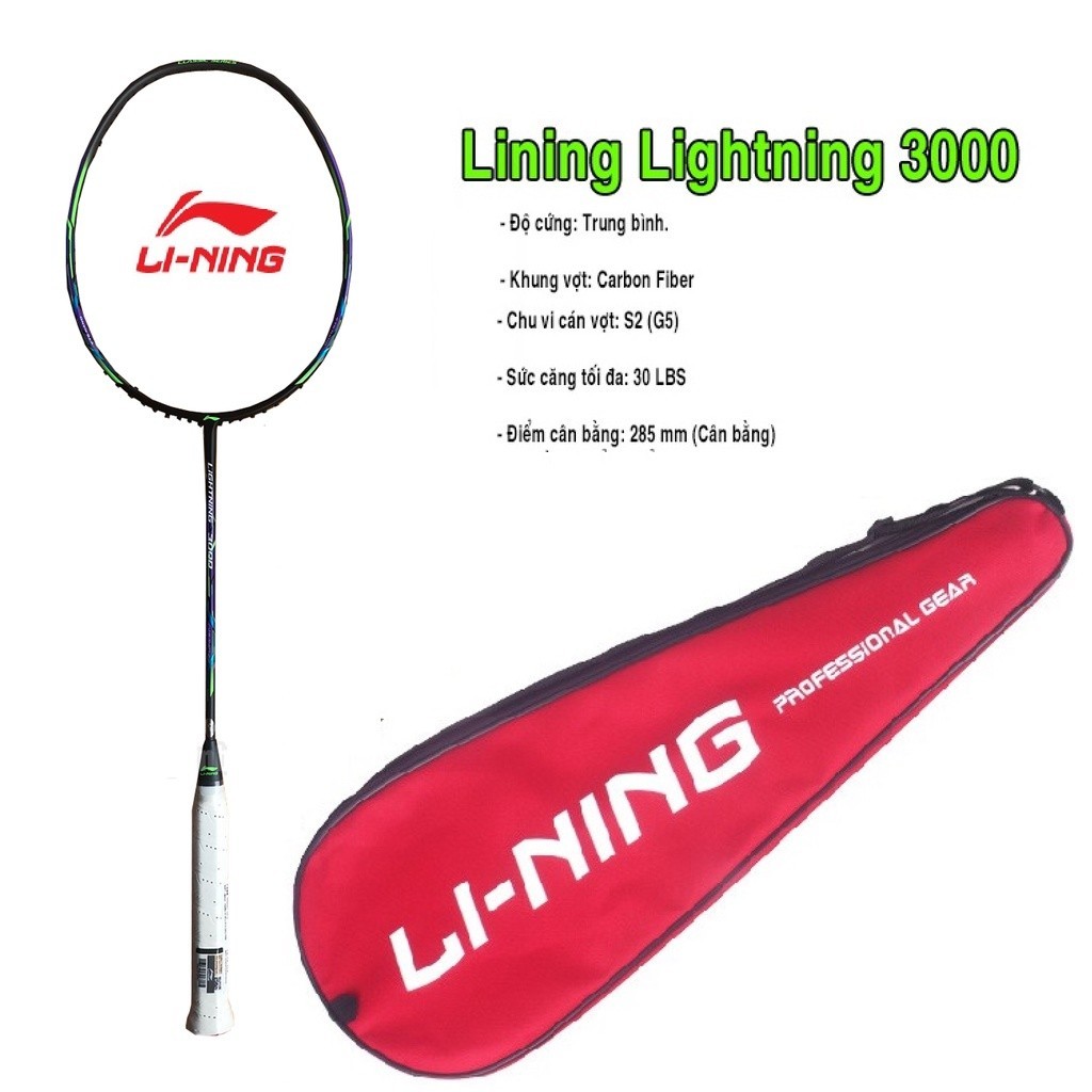 Vợt Cầu Lông Lining 3000 Chính hãng Màu Gray xám Công thủ toàn diện ...