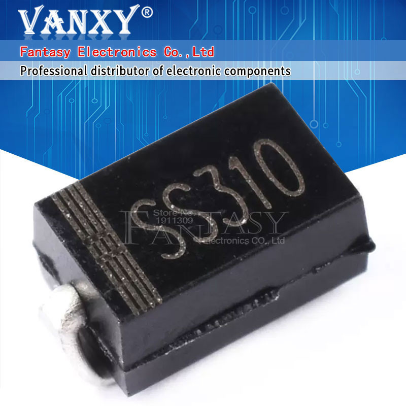 100 Chiếc SS310 SMD SR310 SS110 SS210 SS220 SS320 SS510 Schottky Barrier Chỉnh Lưu Diode 2A 3A ...