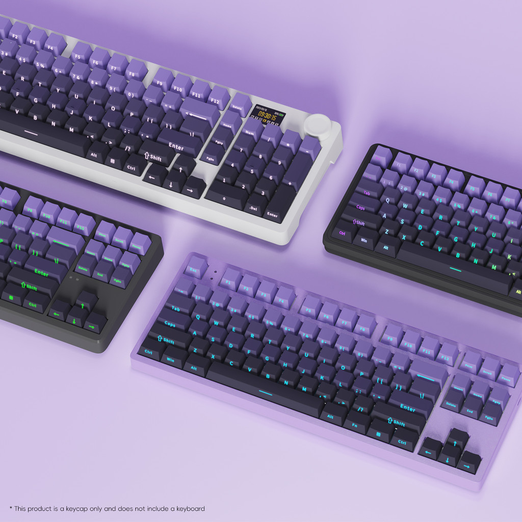 Keycaps khắc bên mới với hiệu ứng ánh sáng PBT + RGB chuyên nghiệp ...