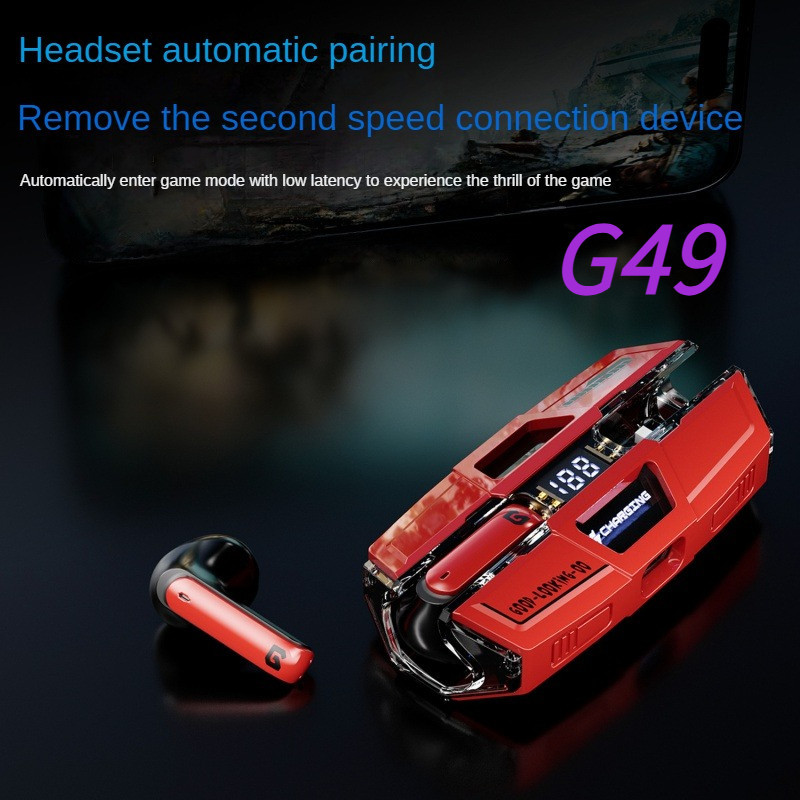 Tai nghe Bluetooth G49 giảm tiếng ồn không dây chơi game esports màn ...