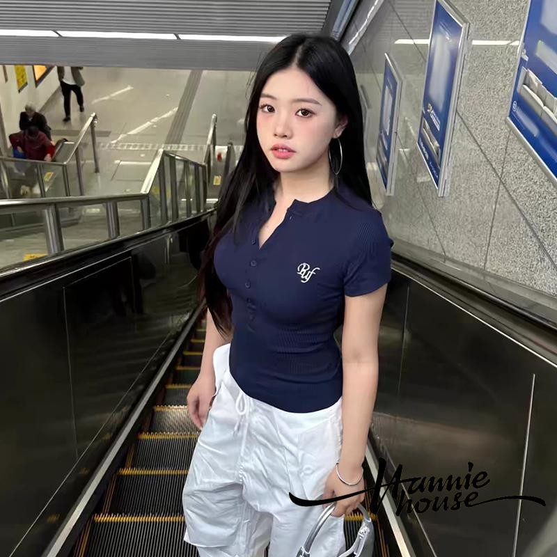 Hannie House- Áo thun nữ tay ngắn thêu chữ mùa hè | Shopee Việt Nam