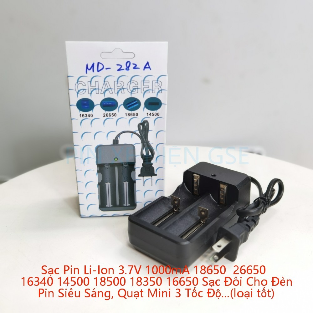 Sạc Pin Li-Ion 3.7V 1000mA 18650 26650 16340 14500 18500 18350 16650 ...