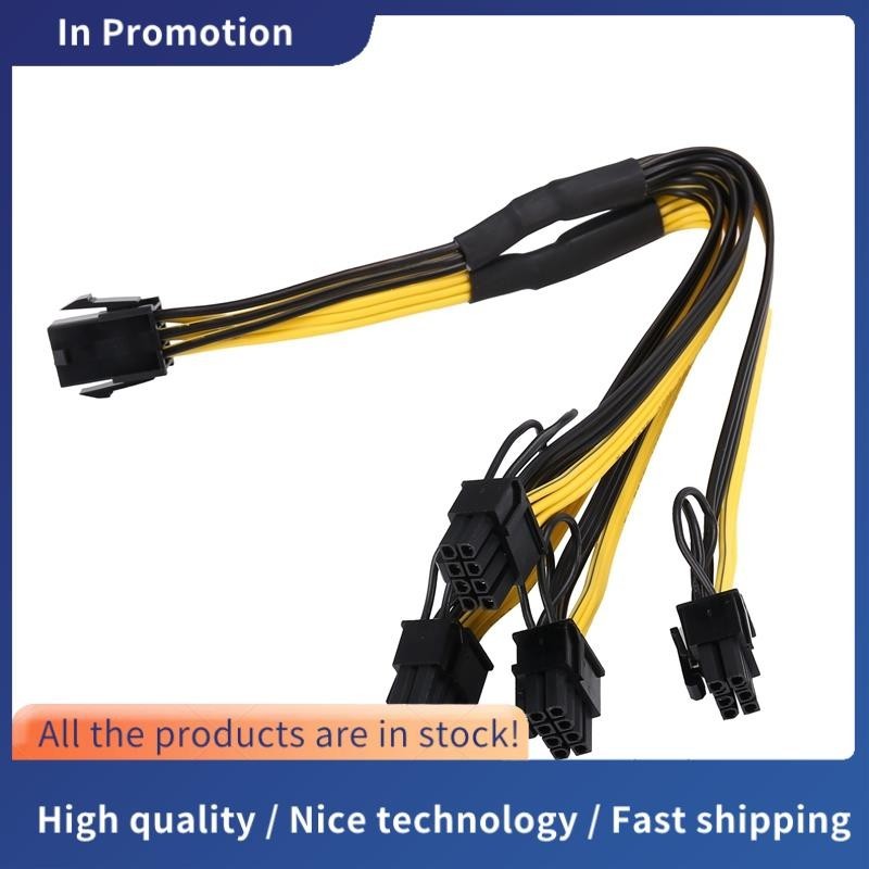 Pcie GPU 6Pin 1 đến 4 chiều 6 + 2Pin Cáp nối dài từ nữ sang nam card đồ họa PCI-e 6Pin đến 8pin ...