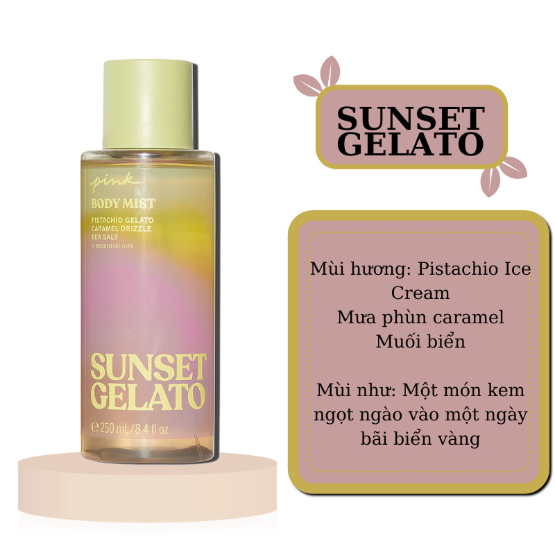 TESTER SUNSET GELATO - XỊT THƠM BODY MIST VICTORIA'S SECRET | Shopee ...